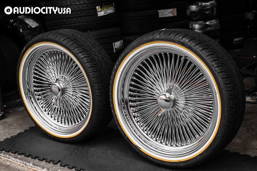 22x8 Wire Wheels 150 Spoke Standard Straight Lace Chrome | 265-35-22 ...
