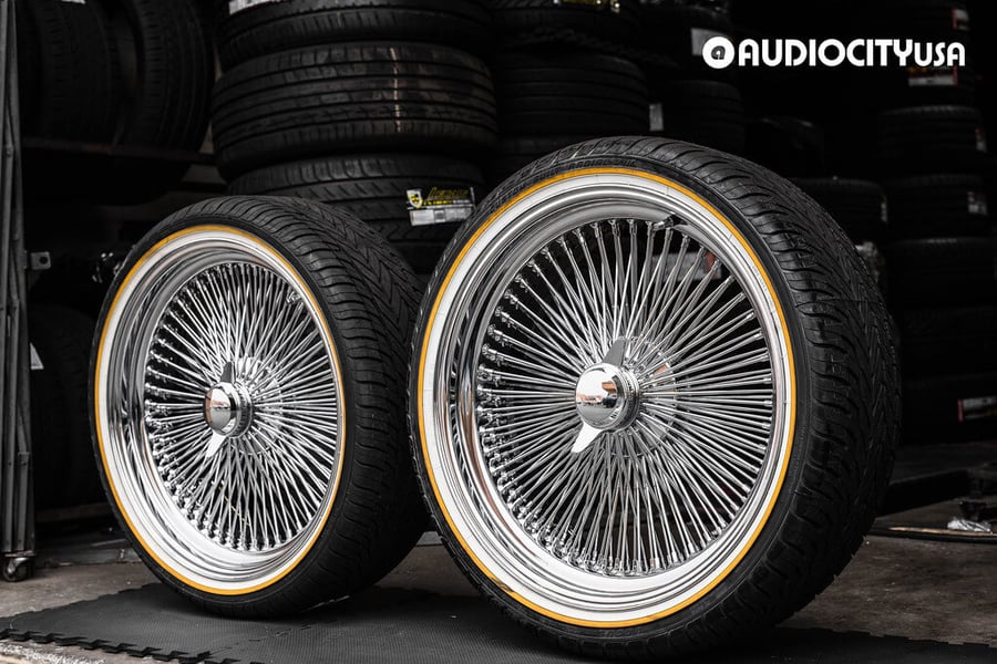 22x8 Wire Wheels 150 Spoke Standard Straight Lace Chrome | 265-35-22 ...