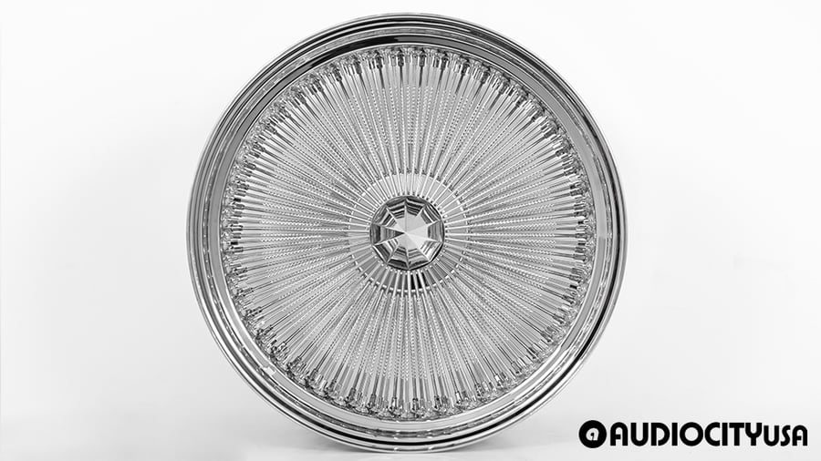 NEW WHEEL ALERT LA Wire Wheels Standard Diamond Cut 150-Spoke Straight ...