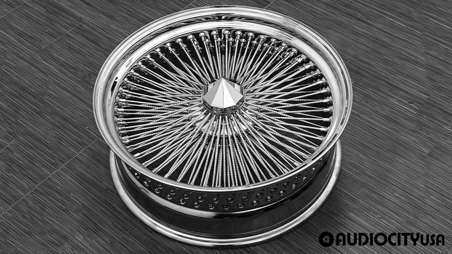 NEW WHEEL ALERT LA Wire Wheels Standard Diamond Cut 150-Spoke Straight ...