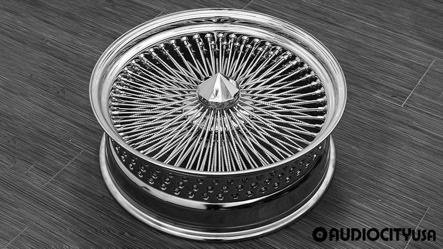 NEW WHEEL ALERT LA Wire Wheels Standard Diamond Cut 150-Spoke Straight ...