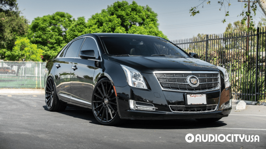 2014 Cadillac XTS on 22" Road Force Wheels RF15 Gloss Black | Gallery ...