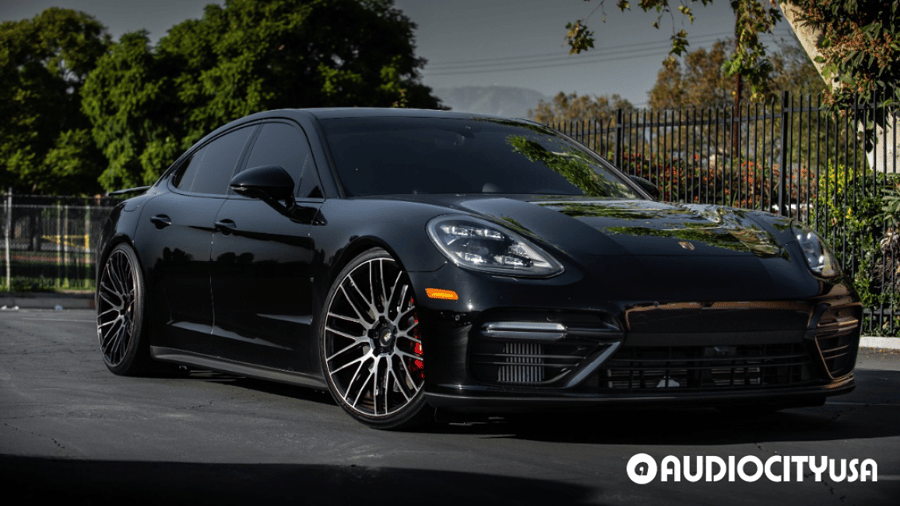 2017 Porsche Panamera on 22" Savini Wheels BM13 Gloss Black with DDT ...