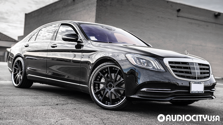 2018 Mercedes-Benz S-Class on 22" Azad Wheels AZ23 Semi Matte Black ...