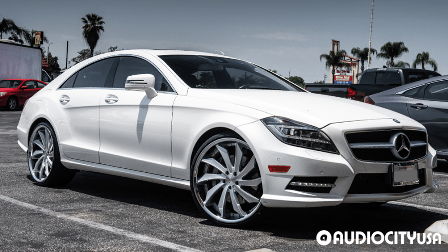 2014 Mercedes-Benz CLS-Class on 22" Azad Wheels AZ911 Brushed Face with ...