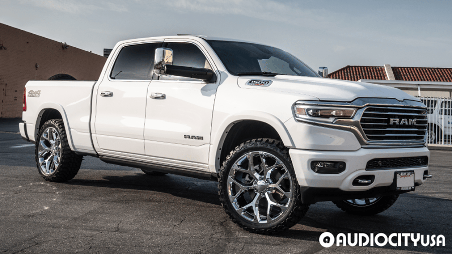 2020 RAM 1500 on 24" OEM Replica Wheels Chevy Truck Snowflake FR 59 Chrome | Gallery | AudioCityUSA