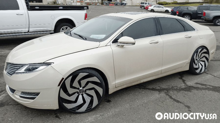 2014 Lincoln MKZ on 22" XCess Wheels X04 Gloss Black Machined | Gallery ...