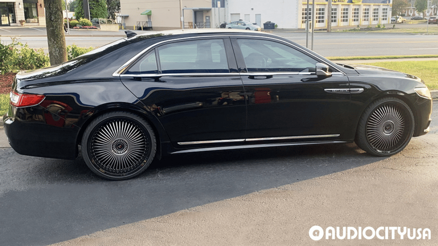 2018 Lincoln Continental on 22" Cavallo Wheels CLV-41 Gloss Black ...