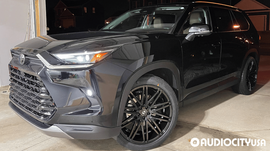 2024 Toyota Grand Highlander on 22" Curva Wheels C48 Gloss Black ...