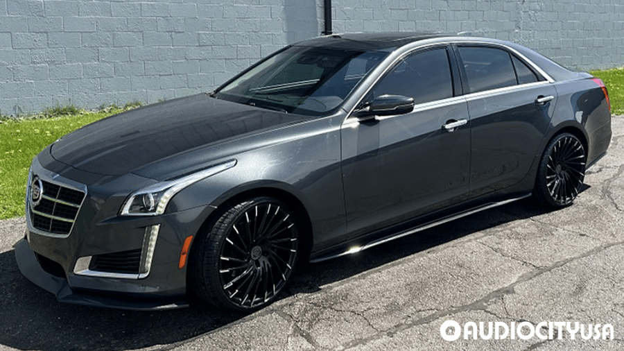 2017 Cadillac CTS on 20" Lexani Wheels Wraith Black with Machined Tips ...