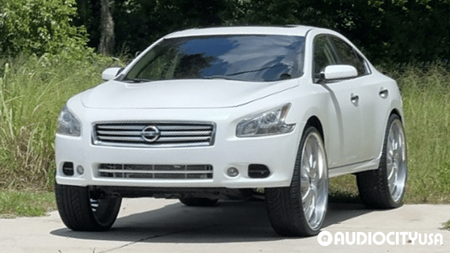 2014 Nissan Maxima on 28" Artist Wheels Decatur Silver Brushed Face ...