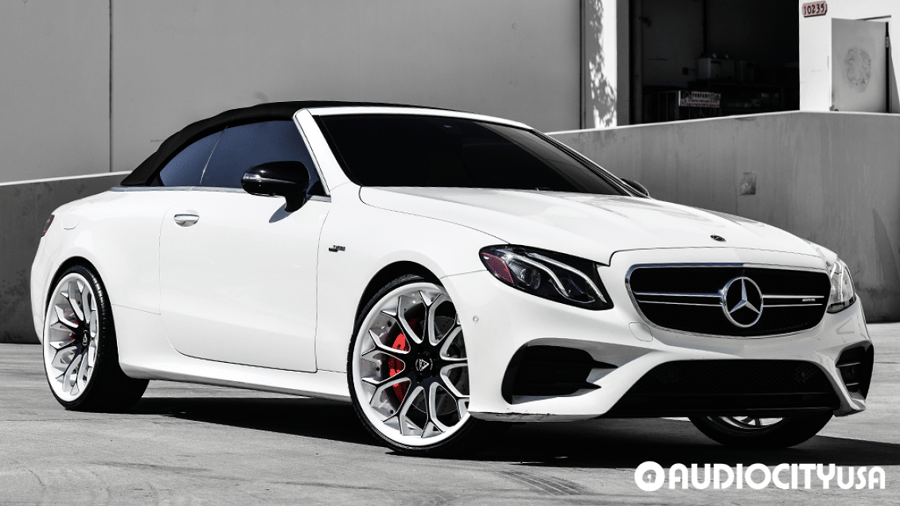 2019 Mercedes-AMG E-Class AMG on 22" Azad Wheels AZ99 Custom White with ...