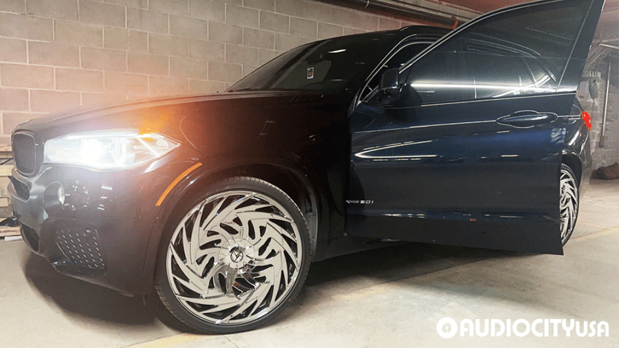2015 BMW X5 on 24" Azara Wheels AZA-520 Chrome | Gallery | AudioCityUSA