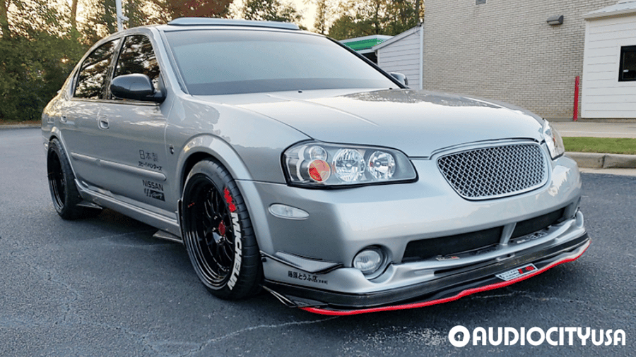 2003 Nissan Maxima on 18" ESR Wheels SR01 Gloss Black | Gallery ...