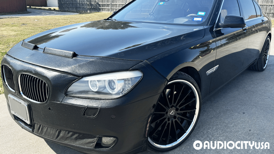 2012 BMW 7 Series on 22" AZAD Wheels AZ24 Semi Matte Black Face with ...