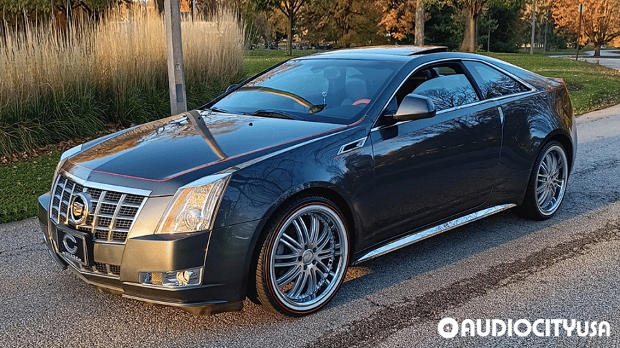 2012 Cadillac CTS on 20" XIX Wheels X23 Silver Machine with SS Lip ...