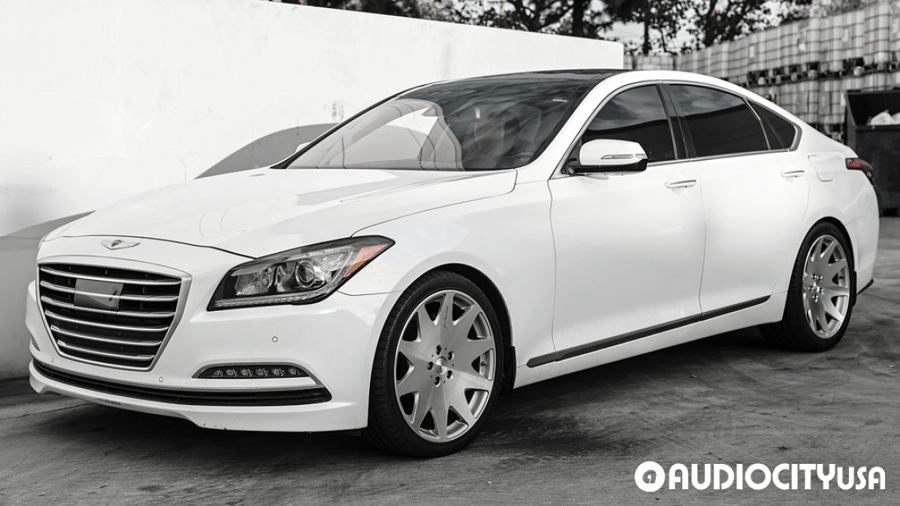 2019 Genesis G80 on 20" MRR Wheels HR3 Silver with Machined Face ...