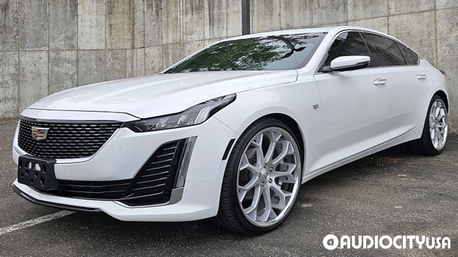 2021 Cadillac CT5 on 22" Azad Wheels AZ99 Machined with Chrome Lip | Gallery | AudioCityUSA