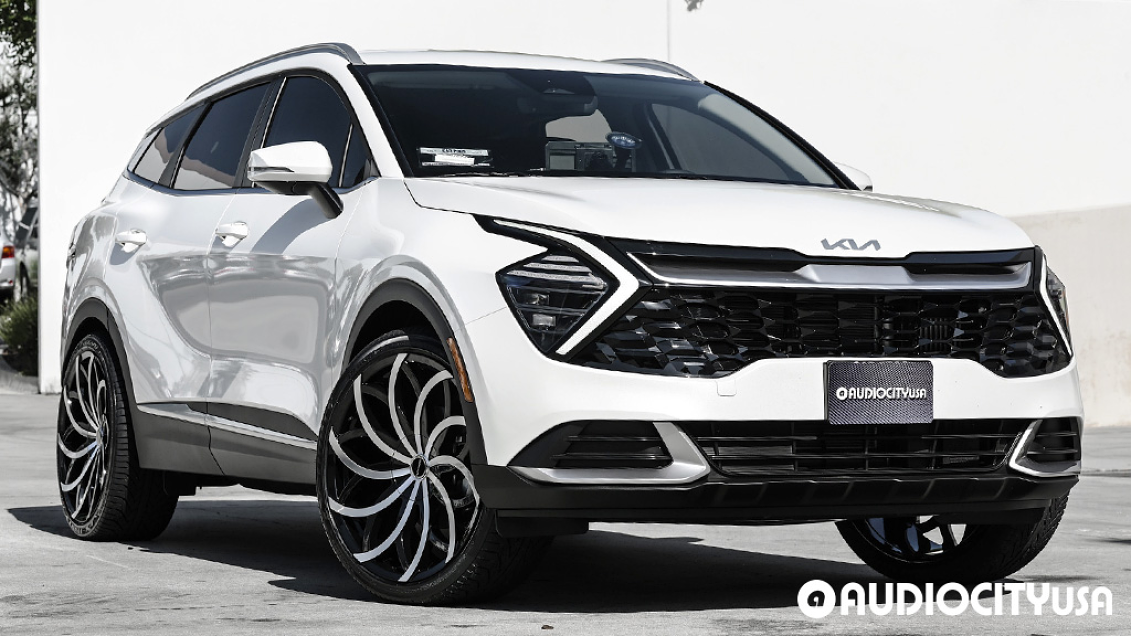 2024 KIA Sportage on 22" Strada Wheels Huracan Gloss Black Machined ...