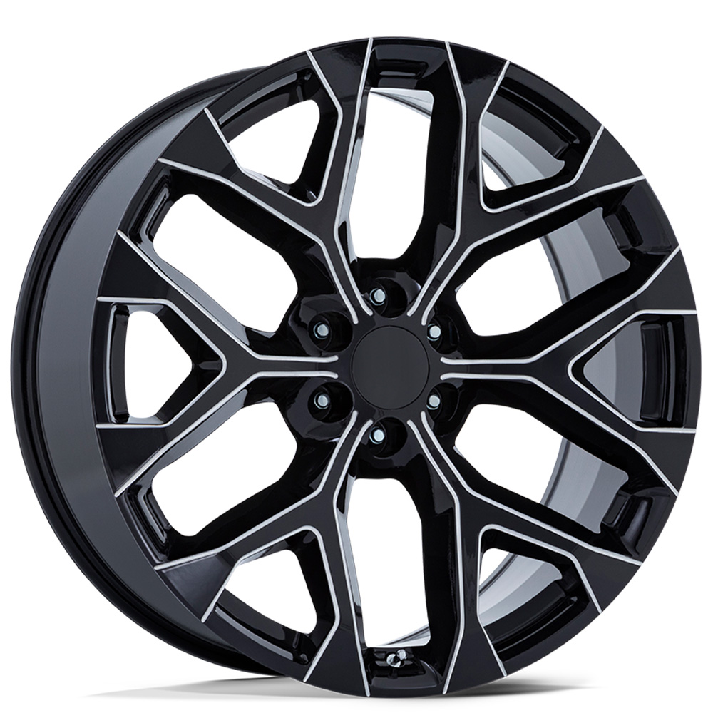 26" Performance Replicas Wheels PR177 Gloss Black Milled Rims #OEC239-3
