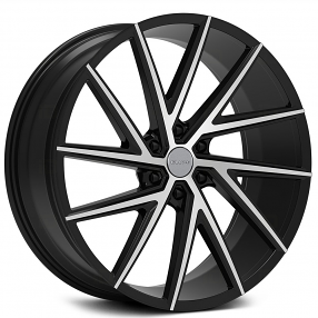 24" Elure Wheels 031 Black with Machined Face and Pinstripe Rims #EUR006-4